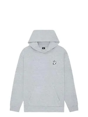 DALIX Heartly Ghost Relaxed Fit Fleece Hoodie - Heather Gray