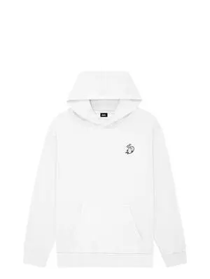 DALIX Heartly Ghost Relaxed Fit Fleece Hoodie - White
