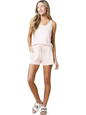 SOFTIES Dream Jersey Tank Top With Shorts Set - Apricot