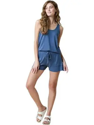 SOFTIES Dream Jersey Tank Top With Shorts Set - Indigo