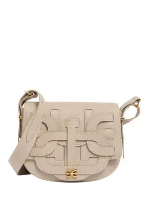 Sam Edelman Small Bay Leather Saddle Crossbody Bag - Light Taupe