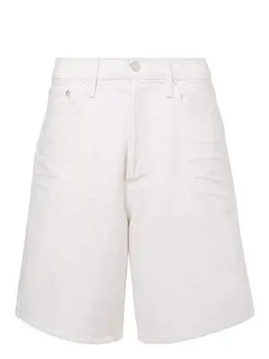 AGOLDE Indra Mid-rise Denim Shorts - White