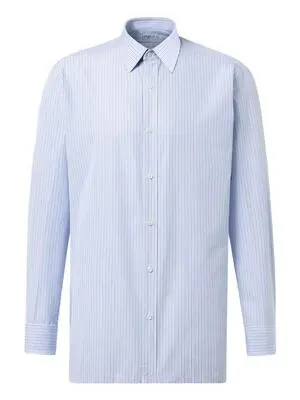 Charvet Striped Cotton Poplin Shirt - Blue