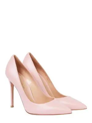GIANVITO ROSSI 105 Leather Pumps - Pink