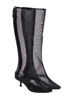 Christopher Esber Vapour Mesh Knee-high Boots - Black