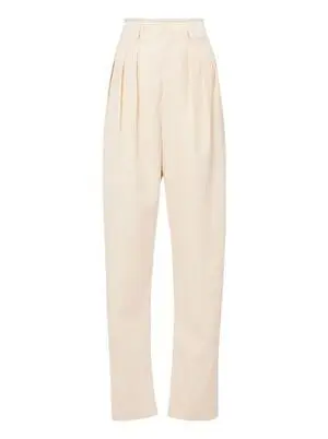 LEMAIRE Wool-blend Gabardine Tapered Trousers - Beige