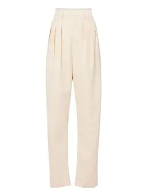 LEMAIRE Wool-blend Gabardine Tapered Trousers - Beige