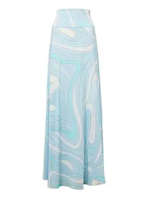 Emilio Pucci Marmo High-rise Maxi Skirt - Blue
