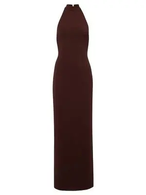 BANANHOT Carrie Halterneck Jersey Maxi Dress - Brown