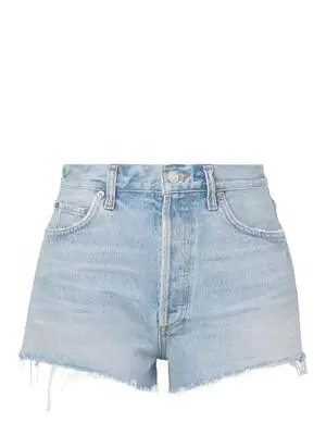 AGOLDE Ridley High-Rise Denim Shorts Blue