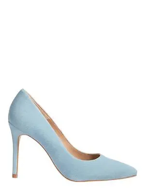 LK BENNETT Fern Suede Heeled Courts Blu-powder Blue