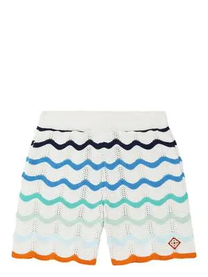 Casablanca CASABLANCA Gradient Crochet Shorts Wave