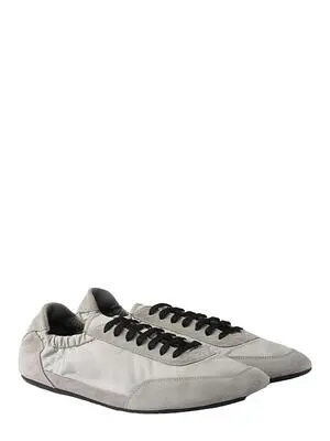 Prada Re-Nylon And Suede Elasticized Sneakers Grey
