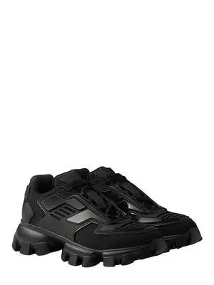Prada Cloudbust Thunder Knit Fabric Sneakers - Black