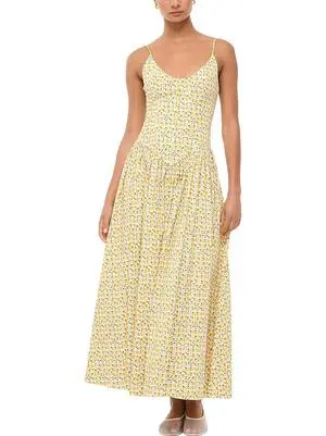 Staud Dena Poplin Dress - On The Vine Golden