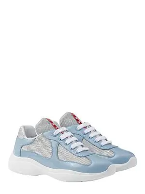 Prada America's Cup Biker Fabric Sneakers - Light Blue