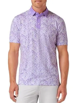 Mizzen+main Versa Short Sleeve Polo Lavender Floral