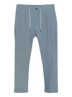 Eleventy Twill Tapered Trousers - Blue