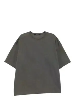 SONGZIO Asymmetric Cut Autograph T-shirt - Grey