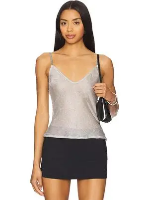 BELLA VENICE The Jackie Metallic Top - Silver