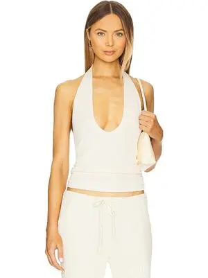 AYA MUSE Knit Halter Top - Cream