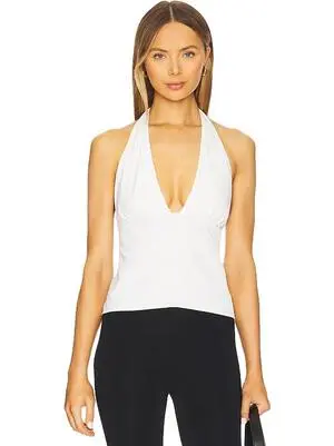 Superdown Dona Halter Top - White