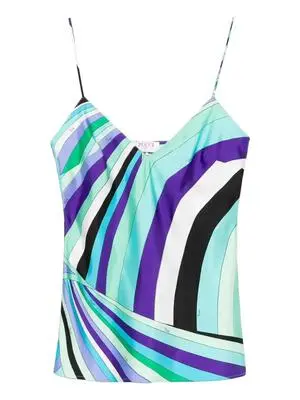 Emilio Pucci PUCCI Iride-print Tank Top Blue