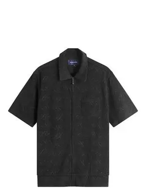 THISISNEVERTHAT Terry Shortsleeve Zip Shirt - Black