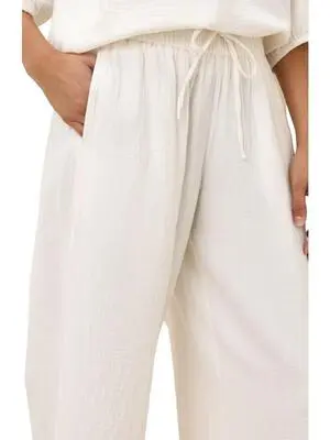 PACT Organic Cotton Coastal Double Gauze Split Hem Pant Sea Salt