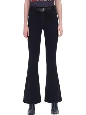 BAYEAS Eva High-waist Flare Jeans - Solid Black