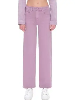 BAYEAS Flora High Rise Straight Jeans - Purple