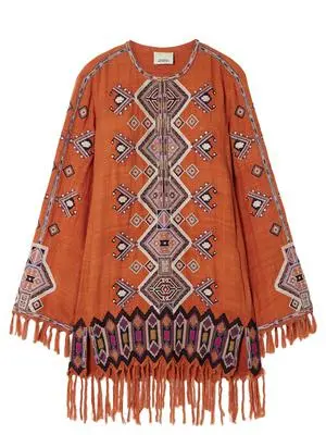 Isabel Marant Zayana Embellished Tunic - Orange