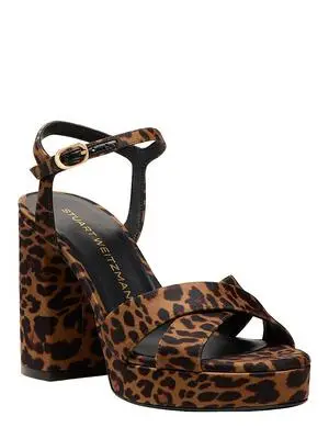 STUART WEITZMAN Dayna Platform Leopard Print High Heel Sandals - Classic