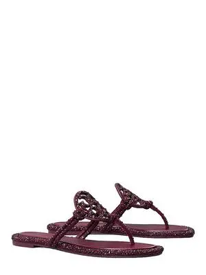 Tory Burch Miller Knotted Crystal Sandal - Dark Caramel