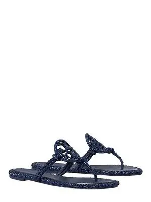 Tory Burch Miller Knotted Crystal Sandal - New Navy