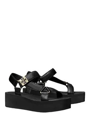 Tory Burch Mellow Platform Sandals Perfect Black