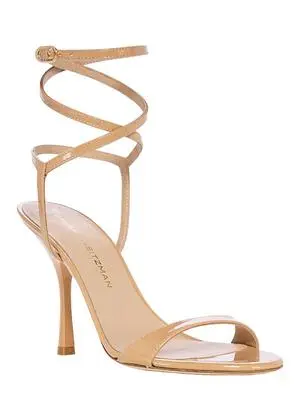 STUART WEITZMAN Nudist Wrap 100 Strappy High Heel Sandals - Adobe
