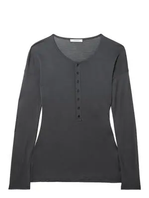LEMAIRE Silk-jersey T-shirt - Gray