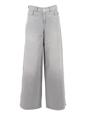 7 For All Mankind Marie Wide Leg Jeans - Gray