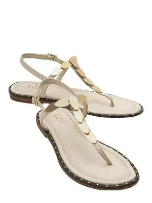 FOREVER & ALWAYS SHOES Marea Leather Flat Sandal