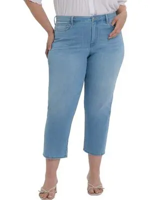 NYDJ Piper Crop Relaxed Straight Leg Jeans - Canary Beach