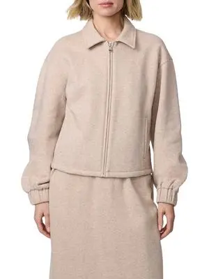 Bernardo Knit Fleece Jacket - Heather Taupe