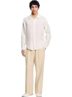 Sandro Linen Shirt - Ivory.
