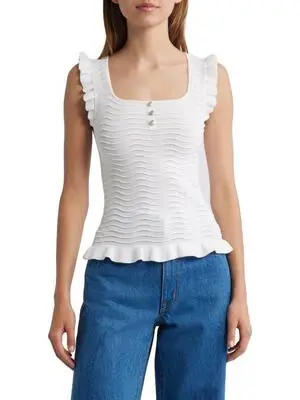 LIPSY Wave Stitch Knit Top - Neutral