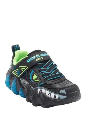 Sketchers Light-up Sneaker - Black/black/lime