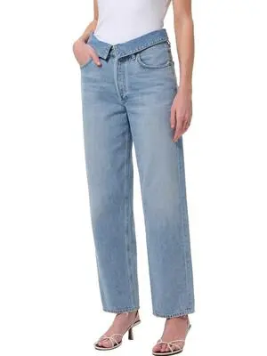 AGOLDE Echo Foldover Waist Jeans - Syllable