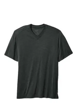 Tommy Bahama Bay Stripe Islandzone® V-neck Performance T-shirt - Coal