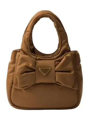 Prada Prada Mini Re-Nylon Bag With Bow Brandy