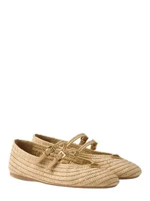 Prada Crochet Ballerinas - Neutral