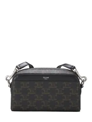Celine Triomphe Coated Bowler Bag - Black